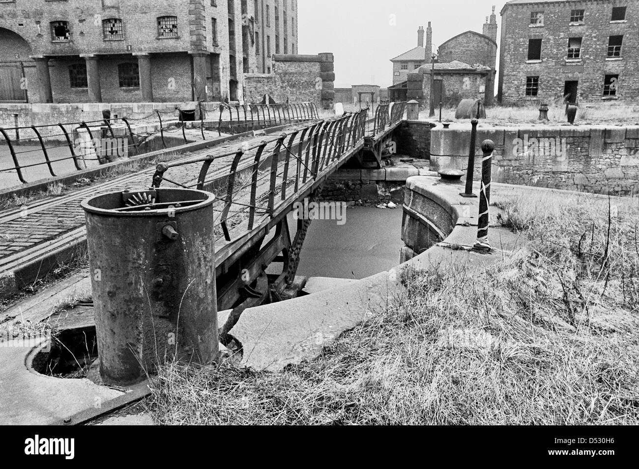 Liverpool Albert Docks before renovation.Photographed in1980 Stock ...