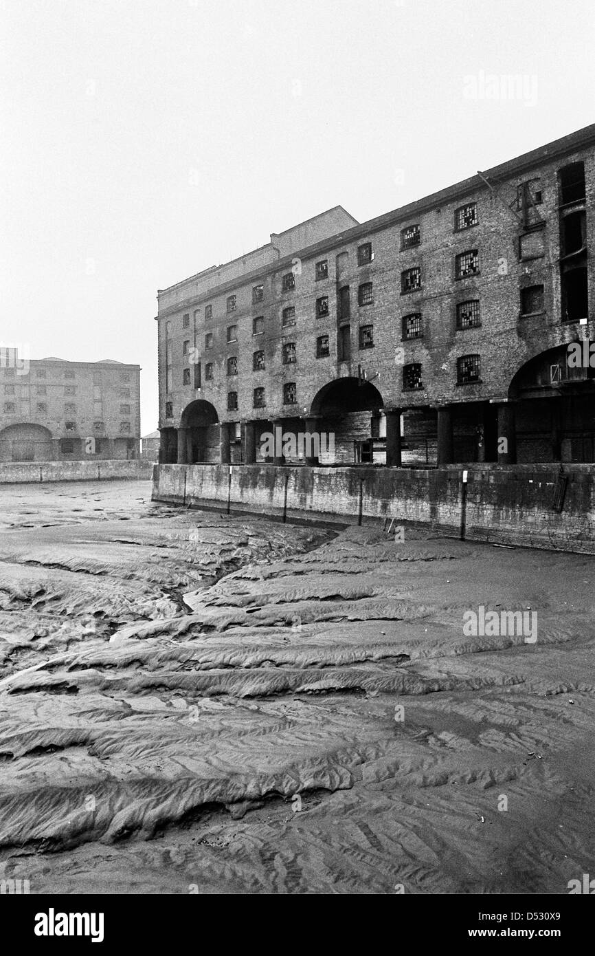 Liverpool Albert Docks before renovation.Photographed in1980 Stock ...