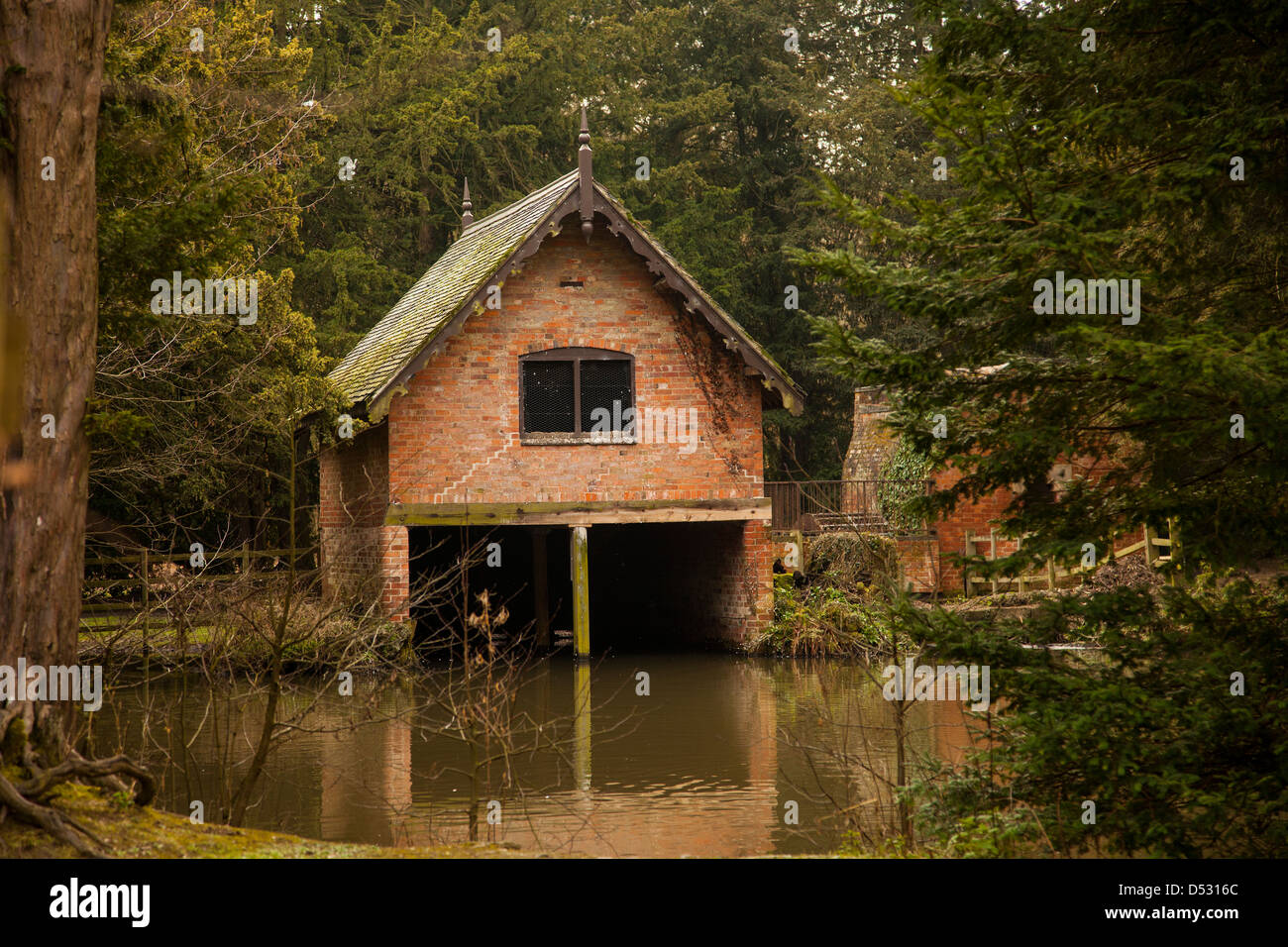 Boat House Elvaston Castle Stock Photo - Alamy