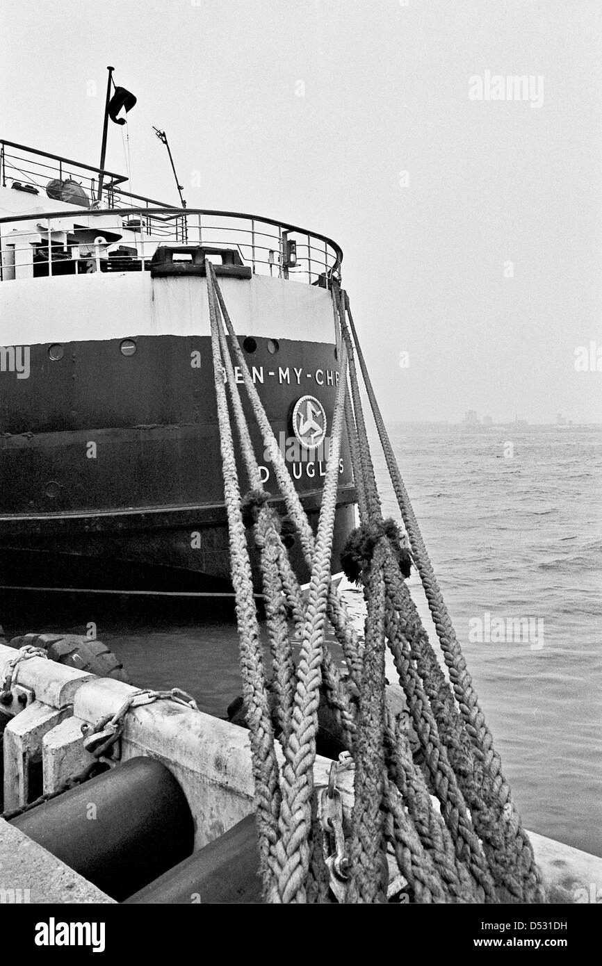 Isle man steam packet ferry Black and White Stock Photos & Images - Alamy
