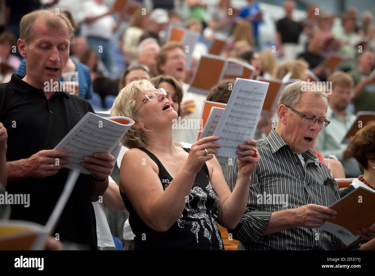 Gelsenkirchen, Germany, SING DAY OF SONG at the Veltins Arena Stock ...