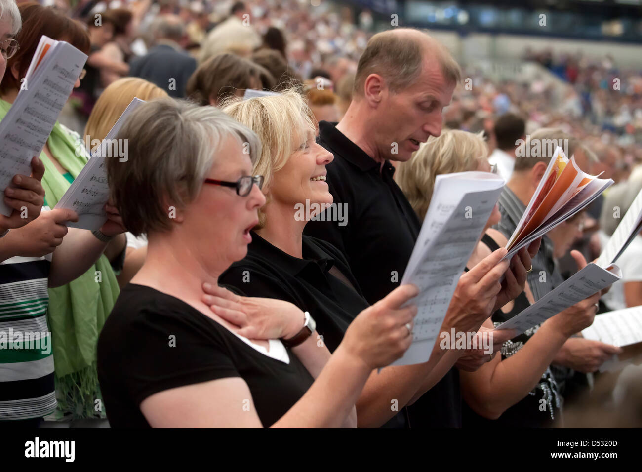 Gelsenkirchen, Germany, SING DAY OF SONG at the Veltins Arena Stock ...