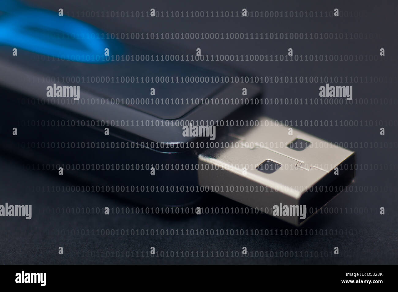 Detail of pendrive in black background Stock Photo - Alamy