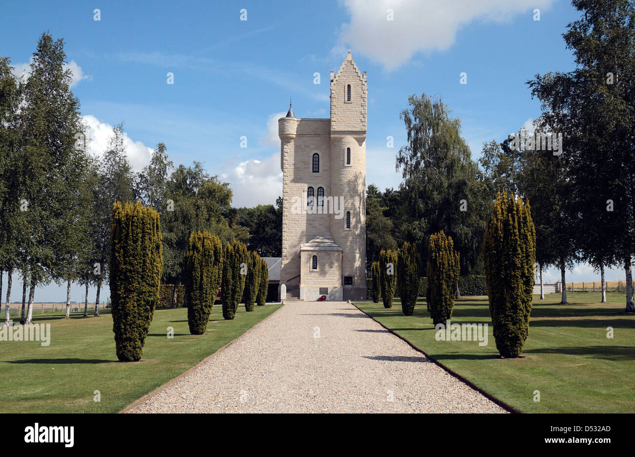 The beautiful Ulster Tower memorial and grounds, Thiepval, Somme ...