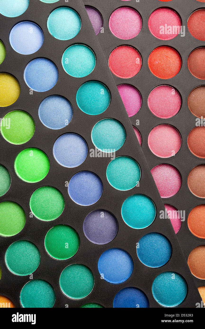 Colorful eye shadows palette Stock Photo - Alamy
