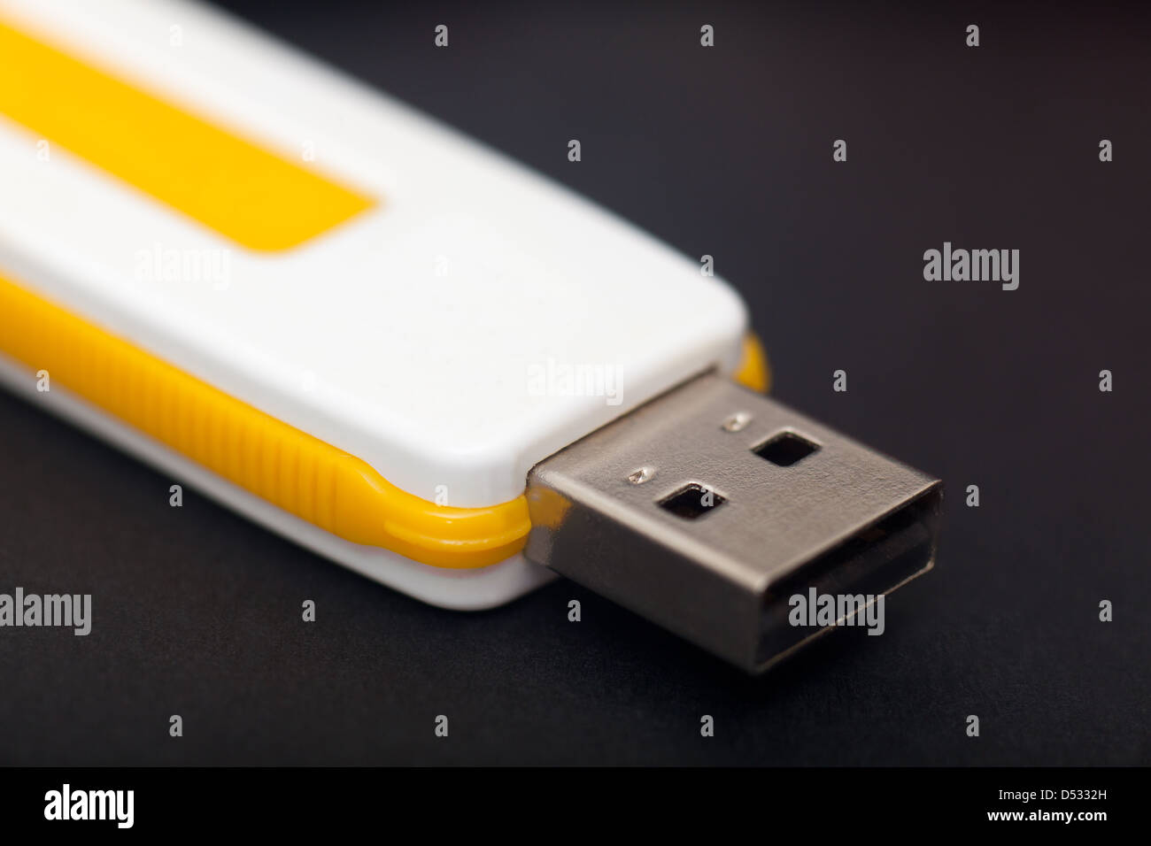 Detail of pendrive in black background Stock Photo - Alamy