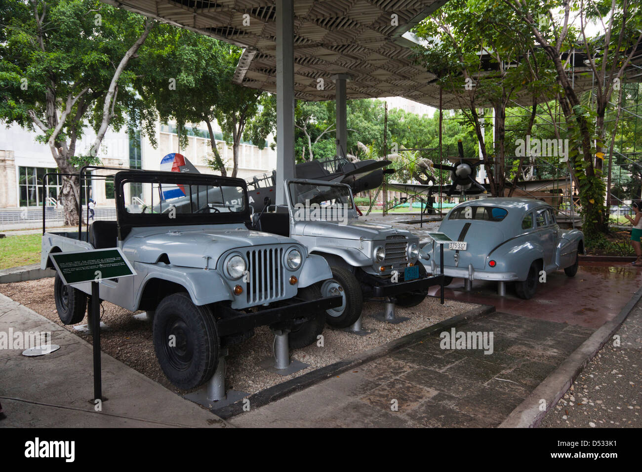 Cuba, Havana, Havana Vieja, Museo de la Revolucion, display of vehicles ...