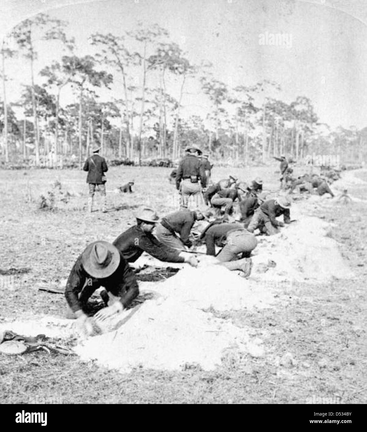 Skirmish line entrenchment Stock Photo - Alamy