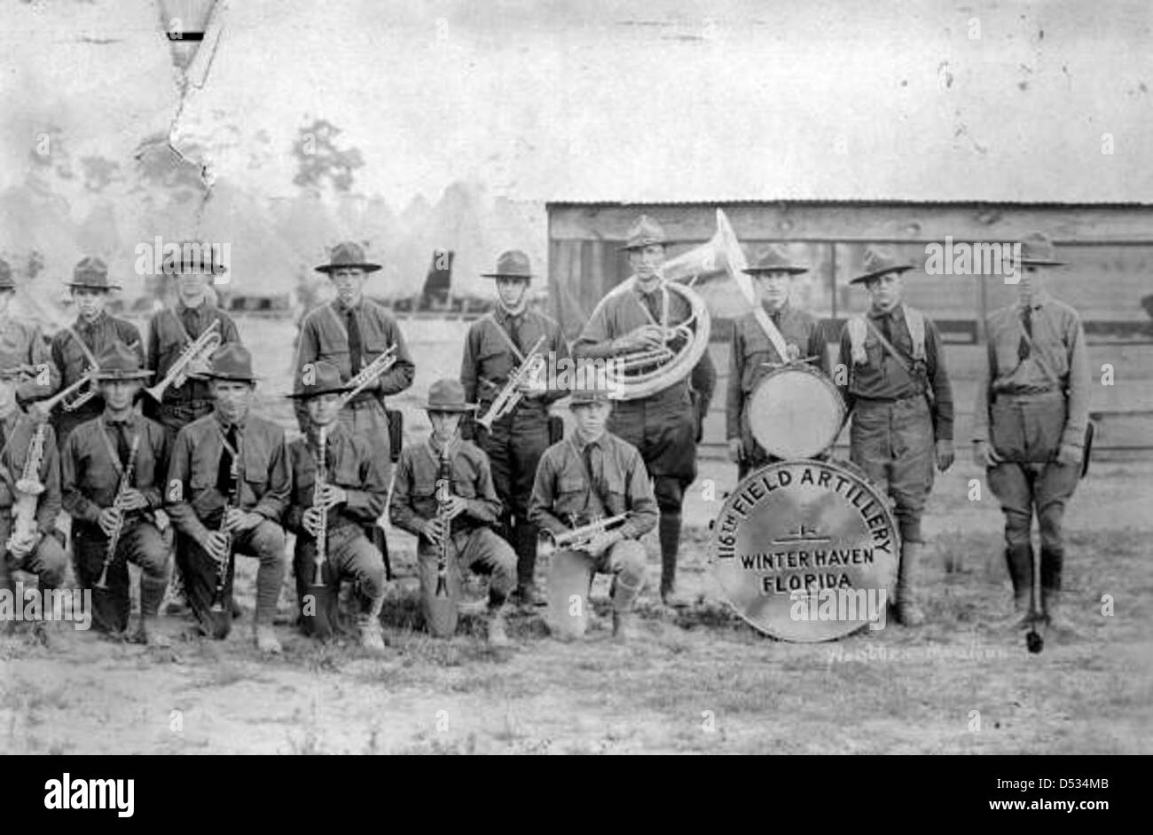 The 116th Field Artillery band performing in Winter Haven, Florida ...