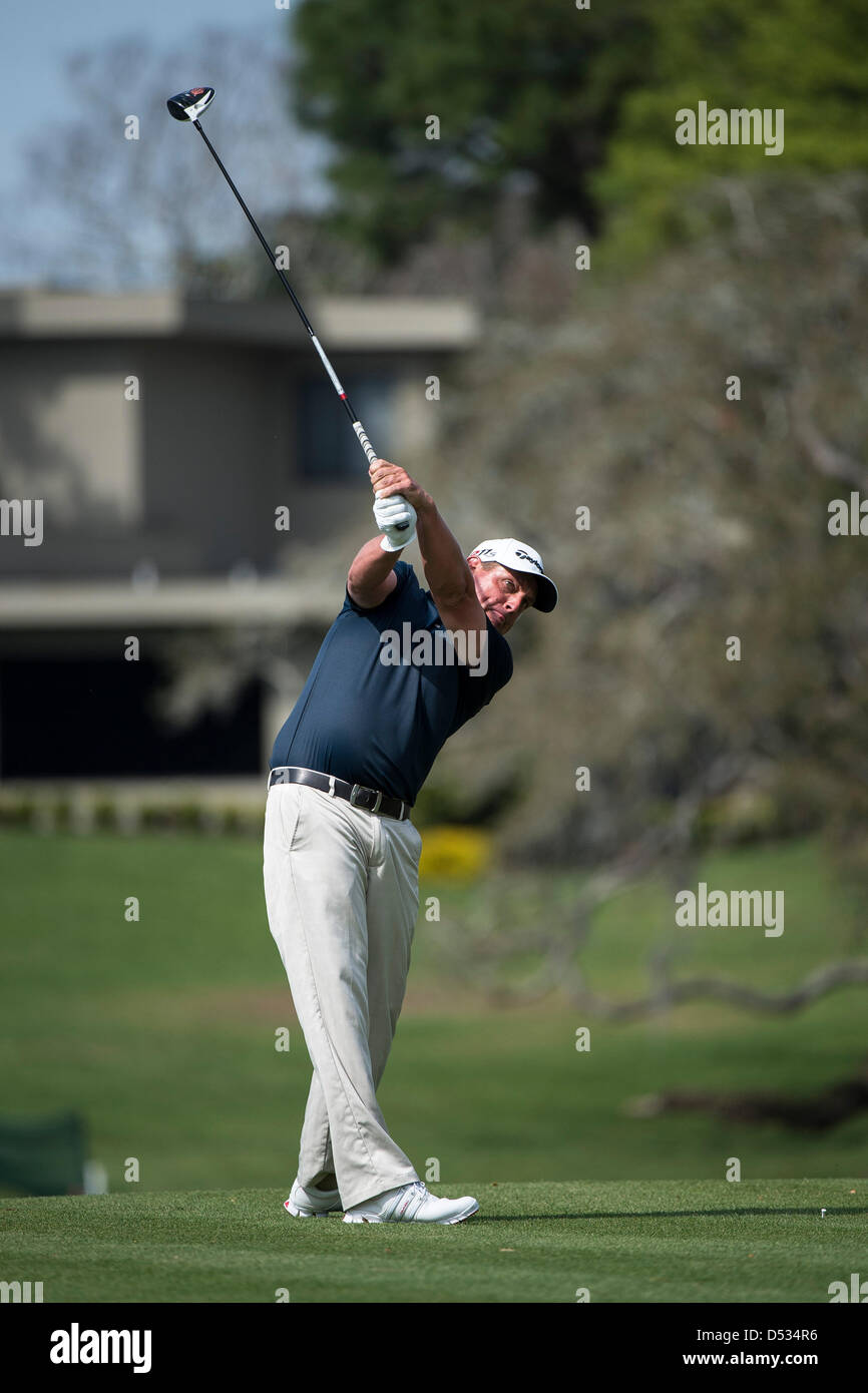 Orlando, Florida, USA. 22nd March 2013. Rod Perry on the 16th tee ...