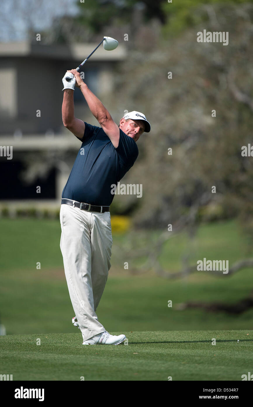 Orlando, Florida, USA. 22nd March 2013. Rod Perry on the 16th tee ...