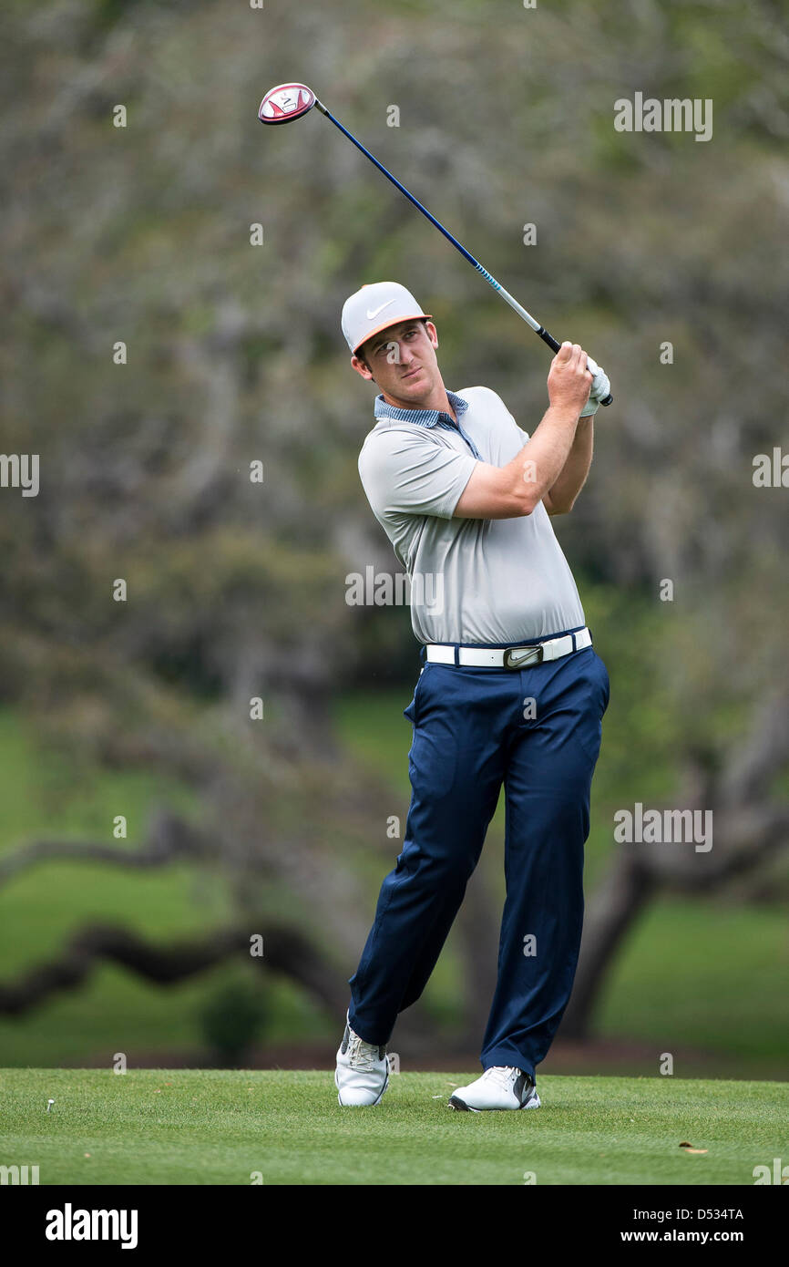 Orlando, Florida, USA. 22nd March 2013. Kevin Chappell on the 16th tee ...