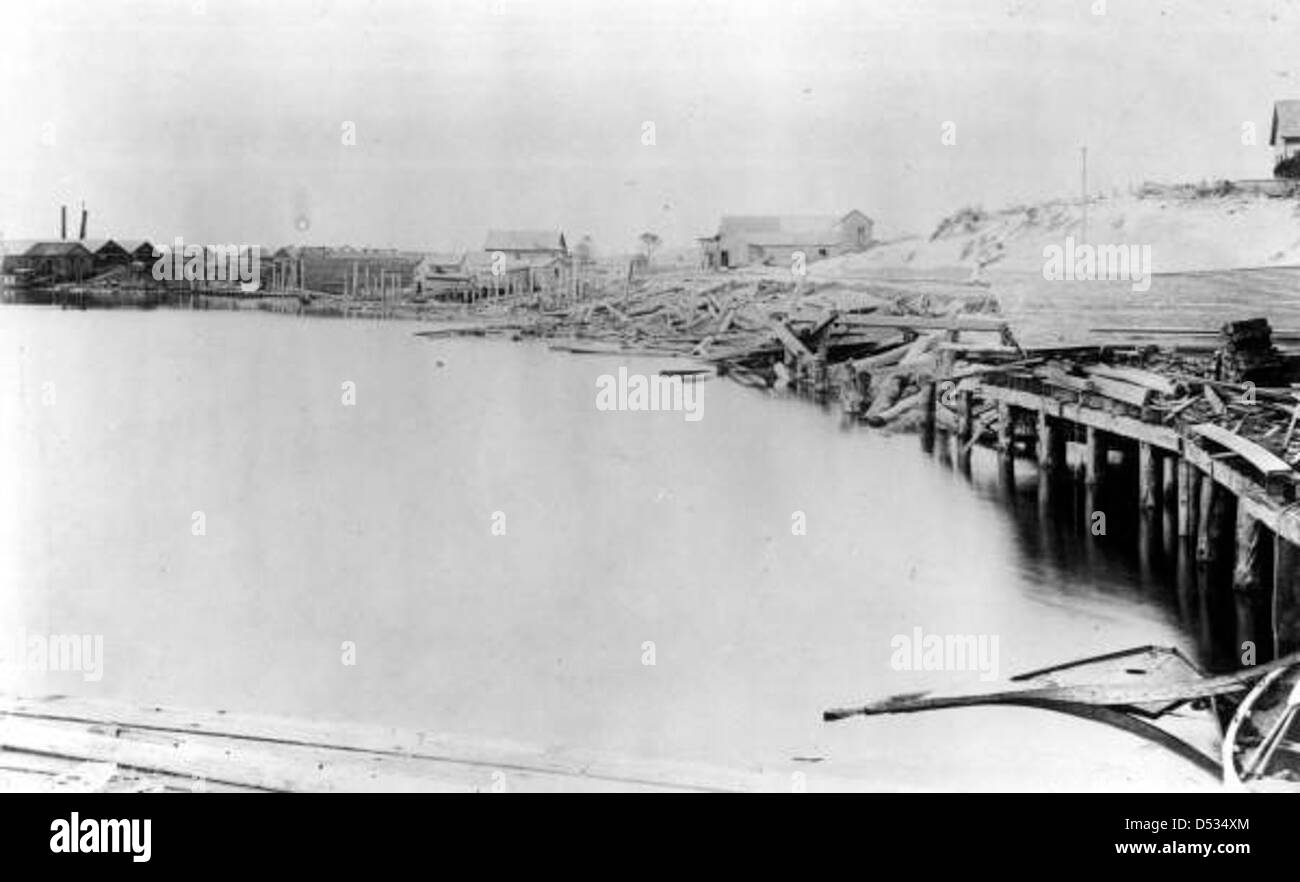 A view of Apalachicola, Florida, showing the aftermath of the 1899 ...