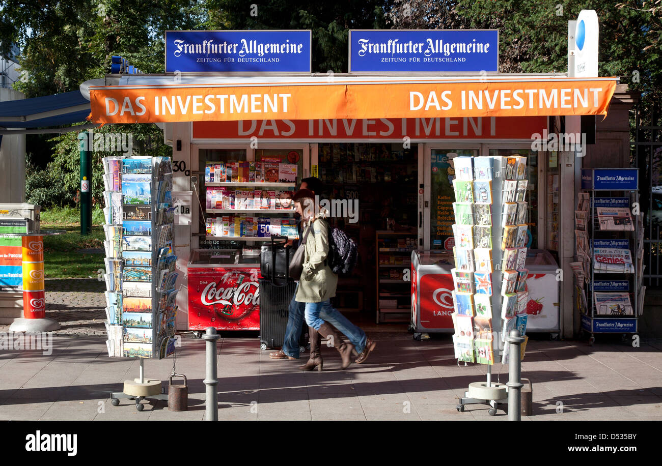 Frankfurt am Main, Germany, kiosk INVESTMENT Stock Photo - Alamy