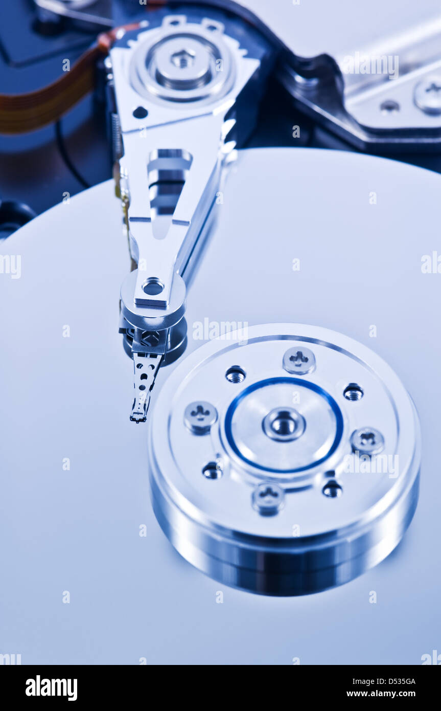 part of hard drive close up Stock Photo - Alamy