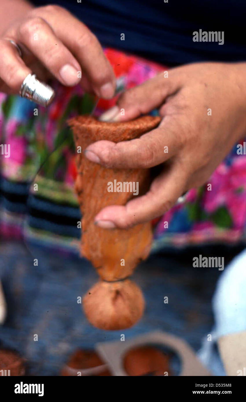 Mary Billie, a Seminole artist, begins the traditional craft of doll ...