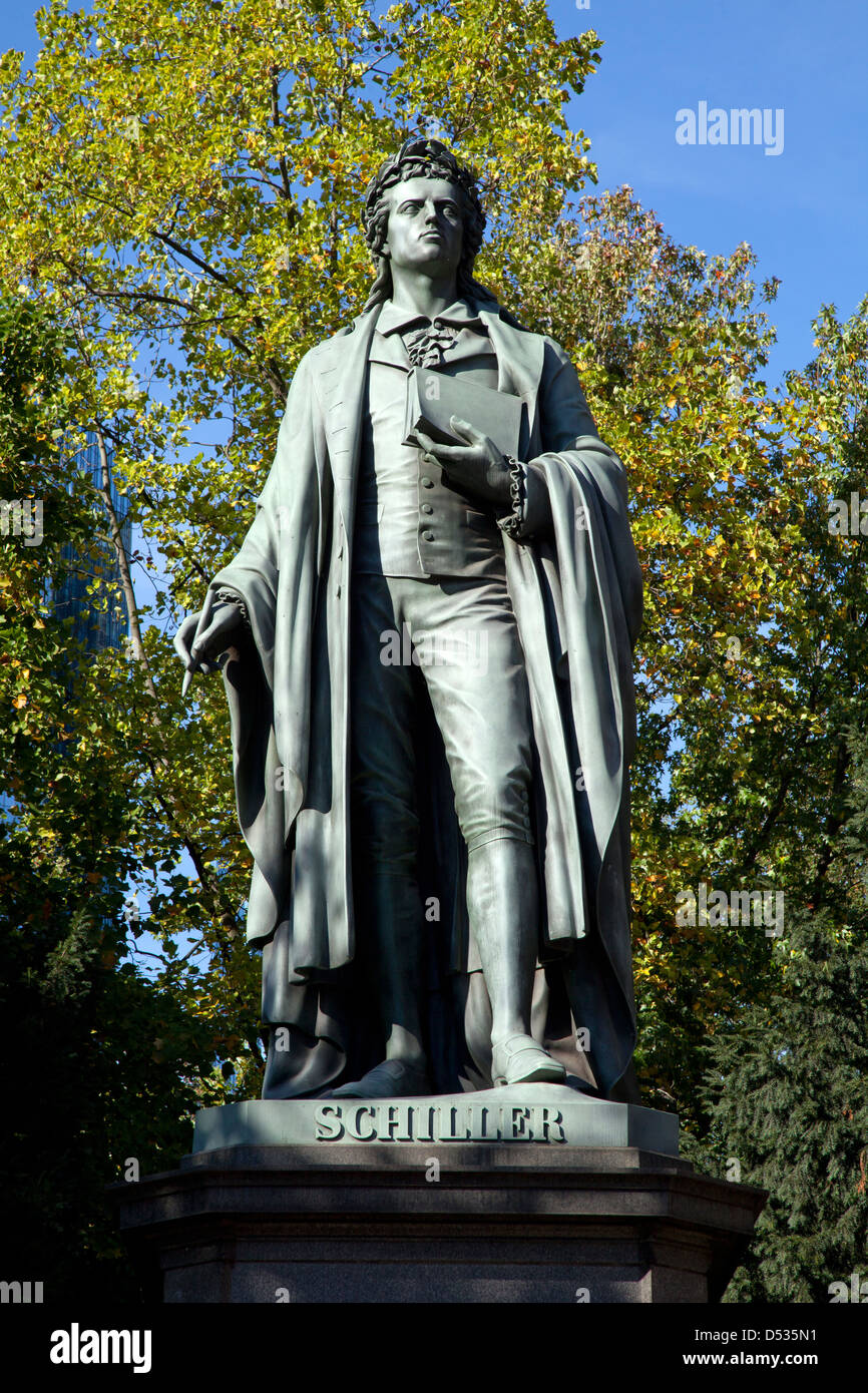 Frankfurt am Main, Germany, the Schiller monument Stock Photo - Alamy