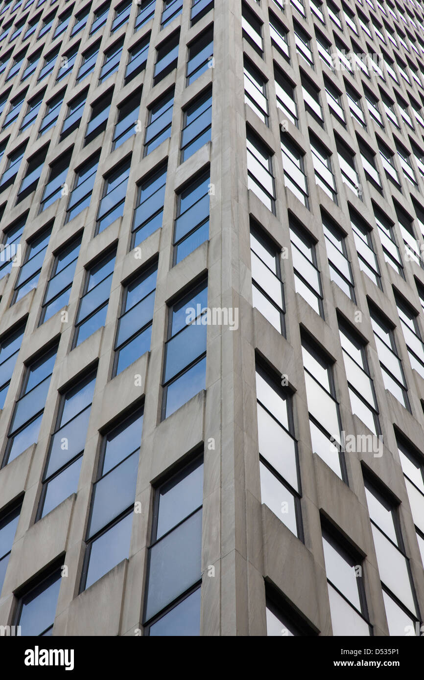 Close up of office block windows in a regular repeating pattern Stock ...