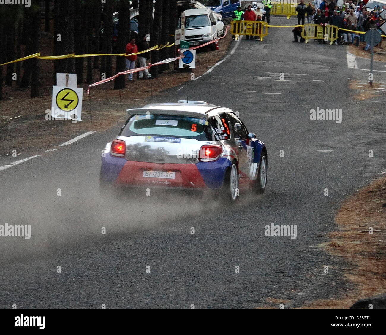Robert Kubica and navigator Maciek Baran, compete in the "Rally Islas ...