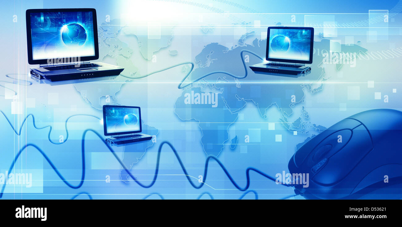 Global information network, abstract techno backgrounds Stock Photo - Alamy