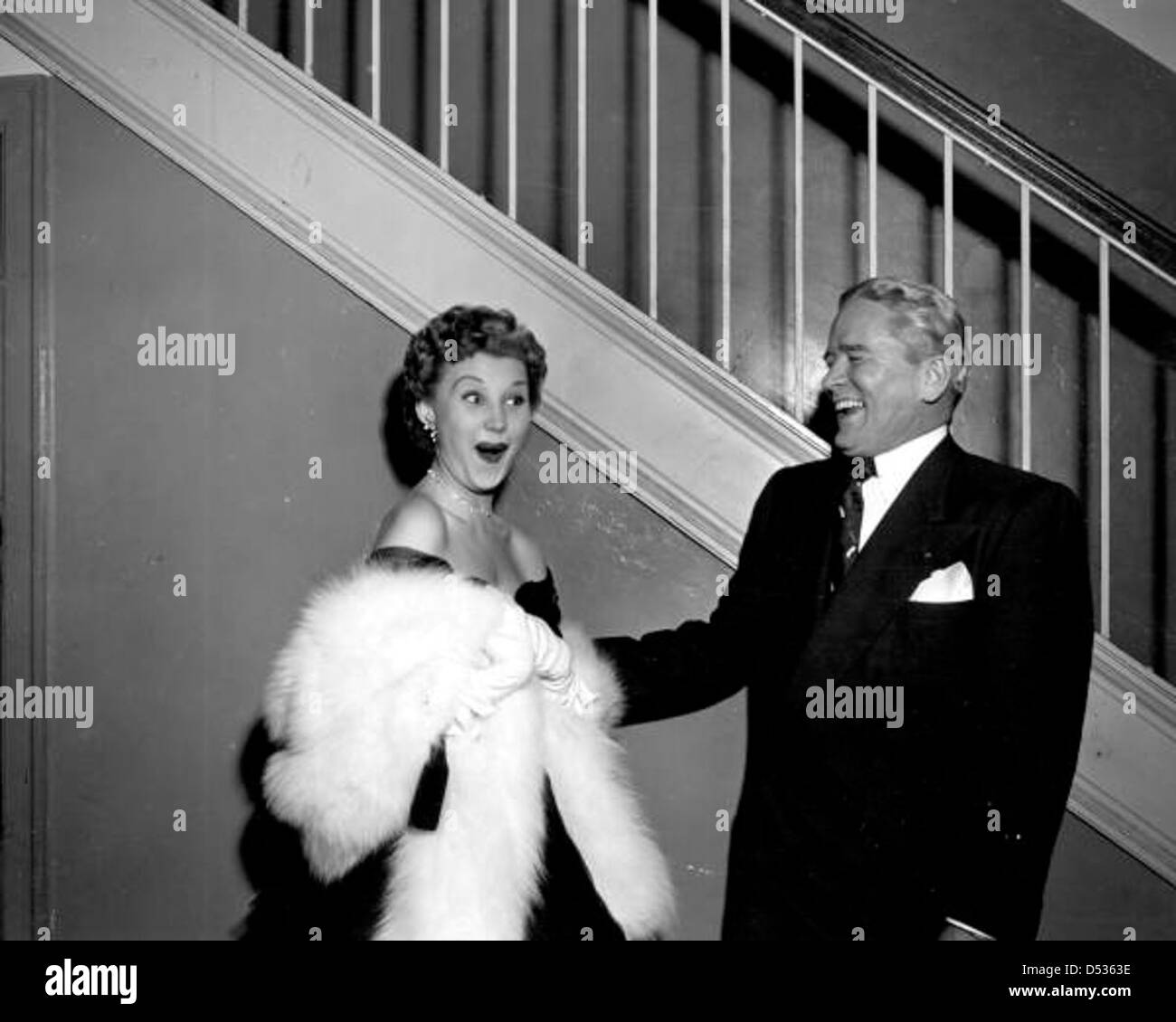 Actress Mari Aldon shares a lighthearted moment with Governor Warren ...