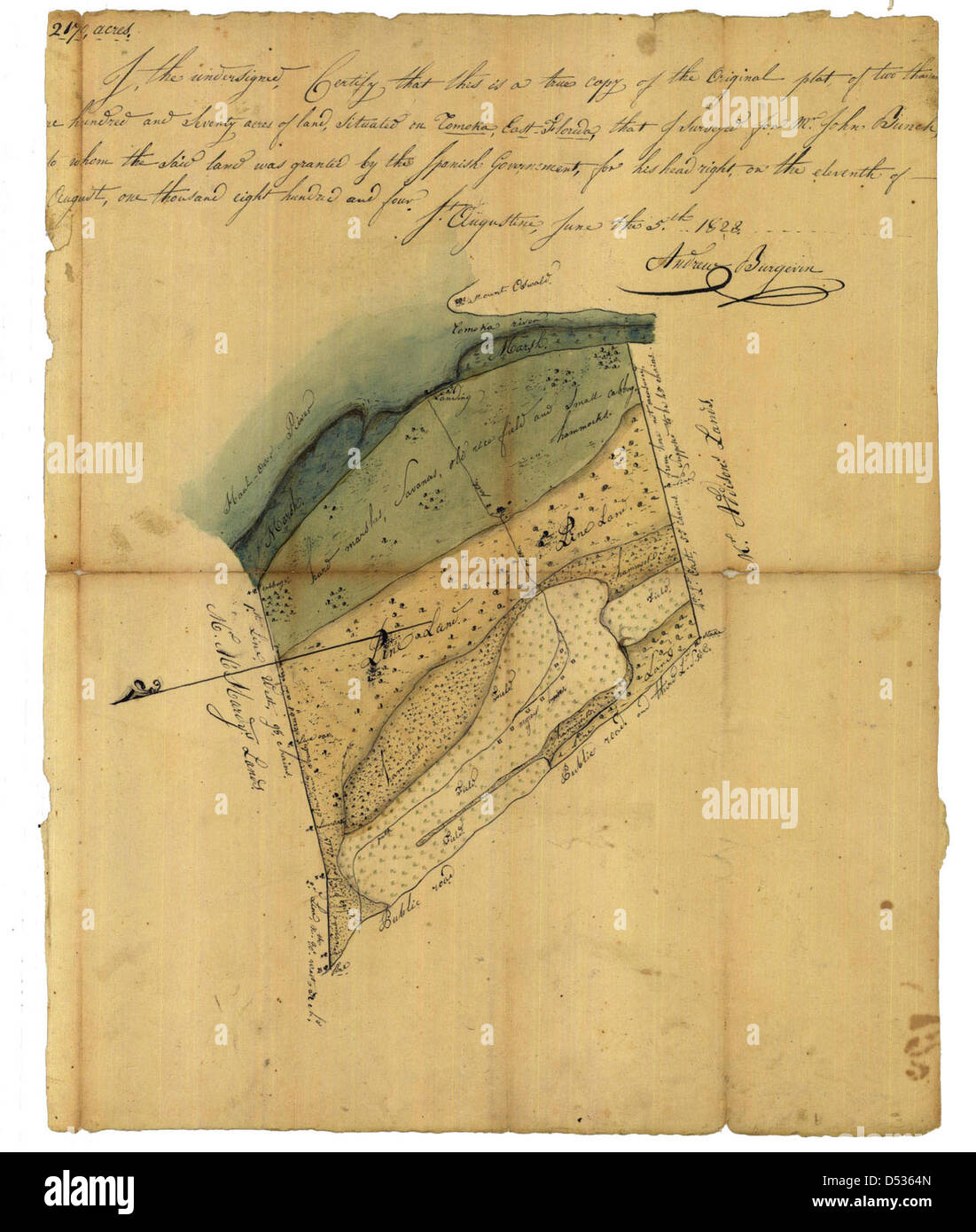 Map of the land grants hi-res stock photography and images - Alamy