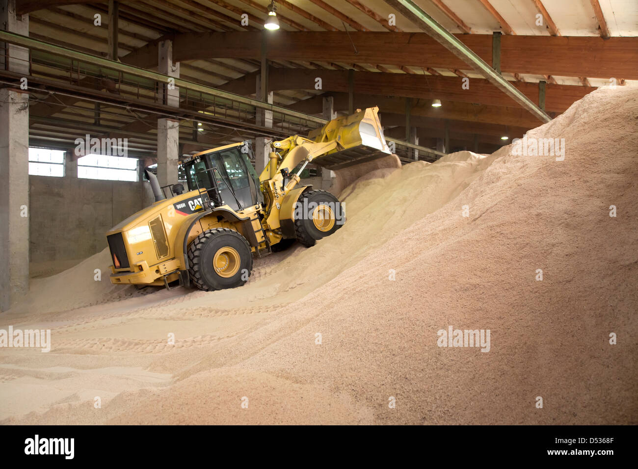 Grevenbroich, Germany, road salt storage facility for the national ...
