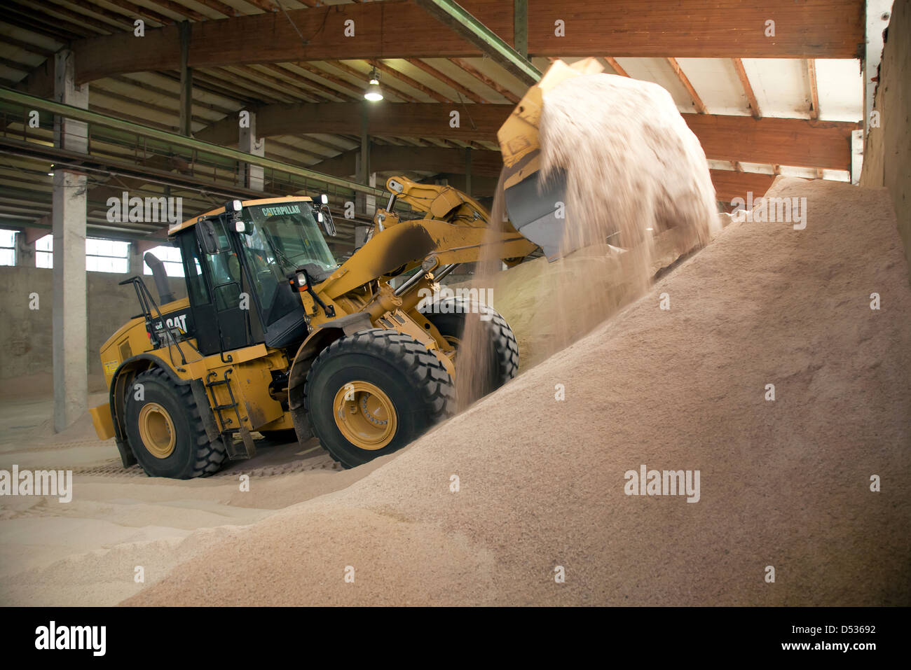 Grevenbroich, Germany, road salt storage facility for the national ...