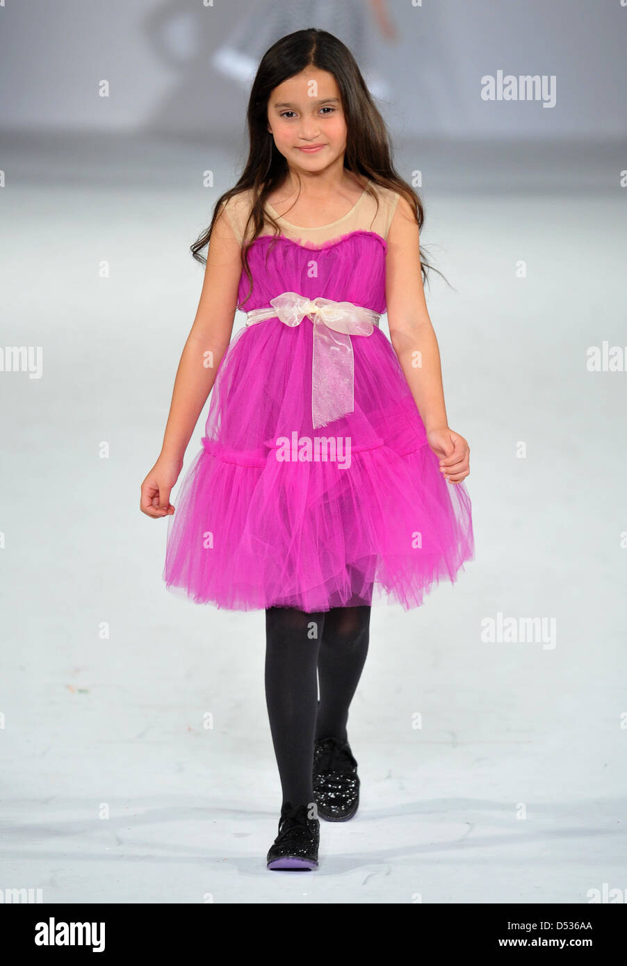 Los Angeles - March 13: A child model walks the runway at the Frankie ...