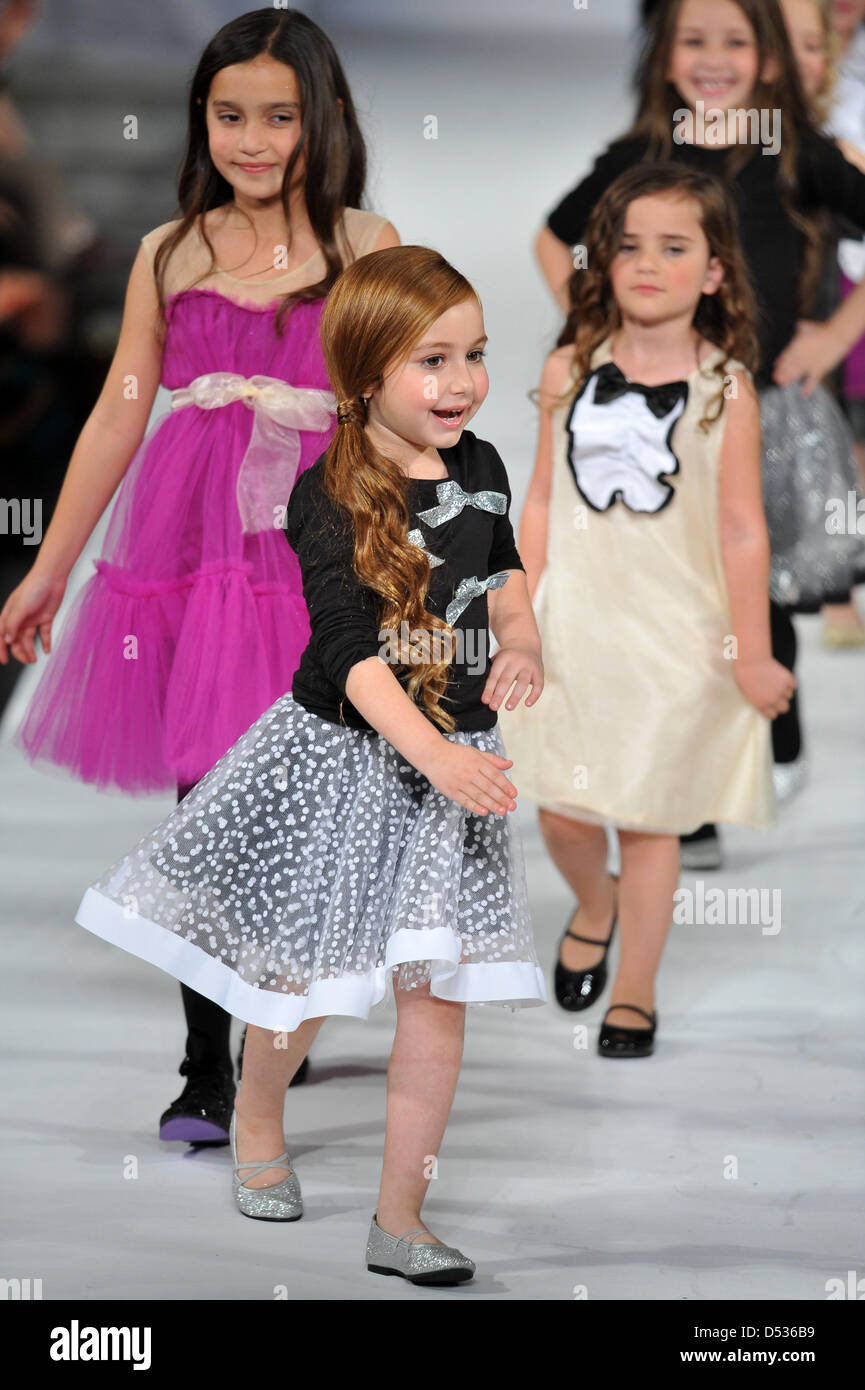 Los Angeles - March 13: A child model walks the runway at the Frankie ...