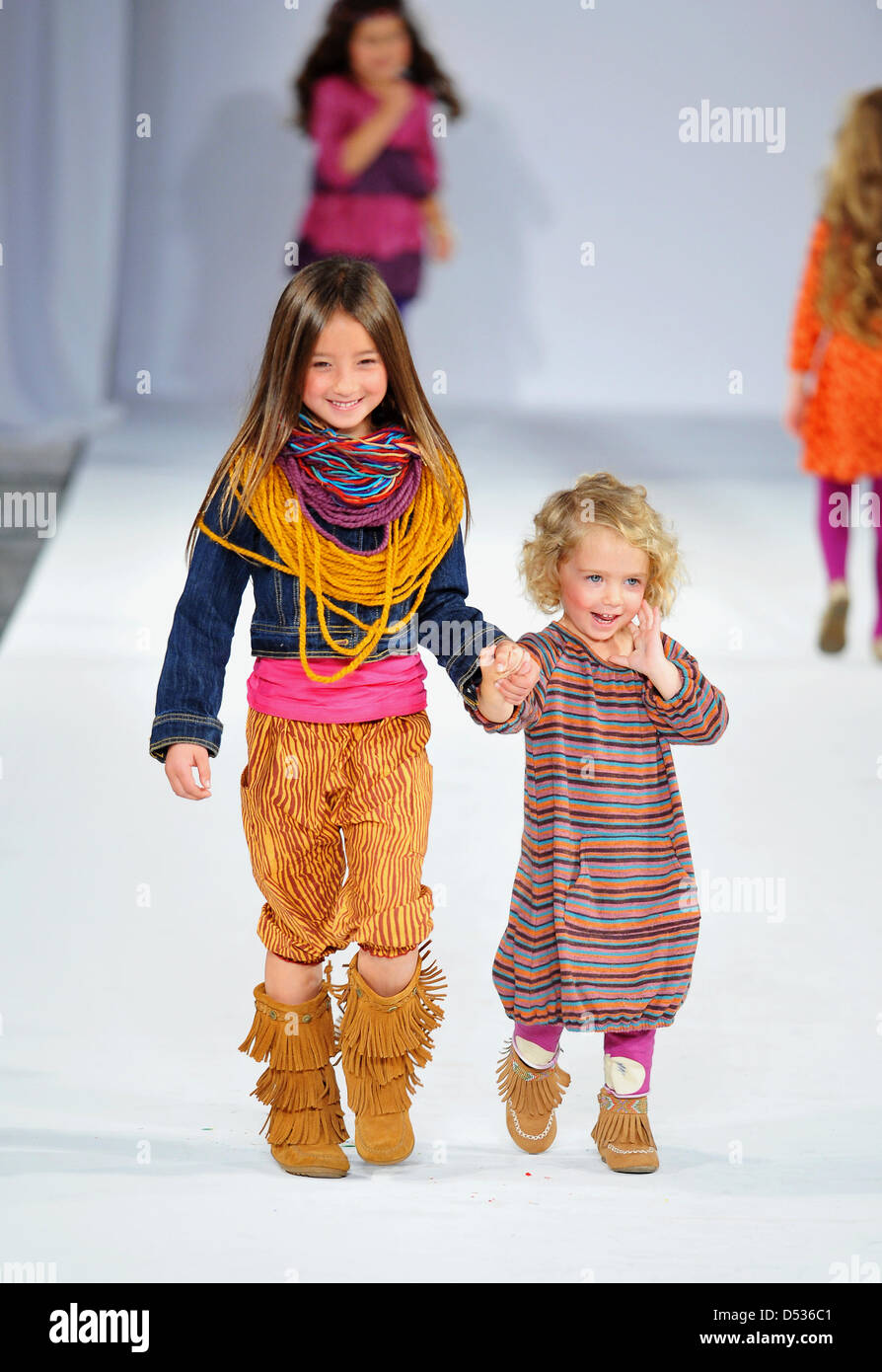 Los Angeles - March 13: A child model walks the runway at the Frankie ...