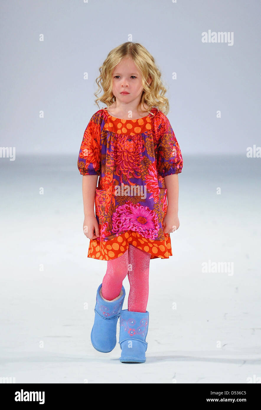 Los Angeles - March 13: A child model walks the runway at the Frankie ...