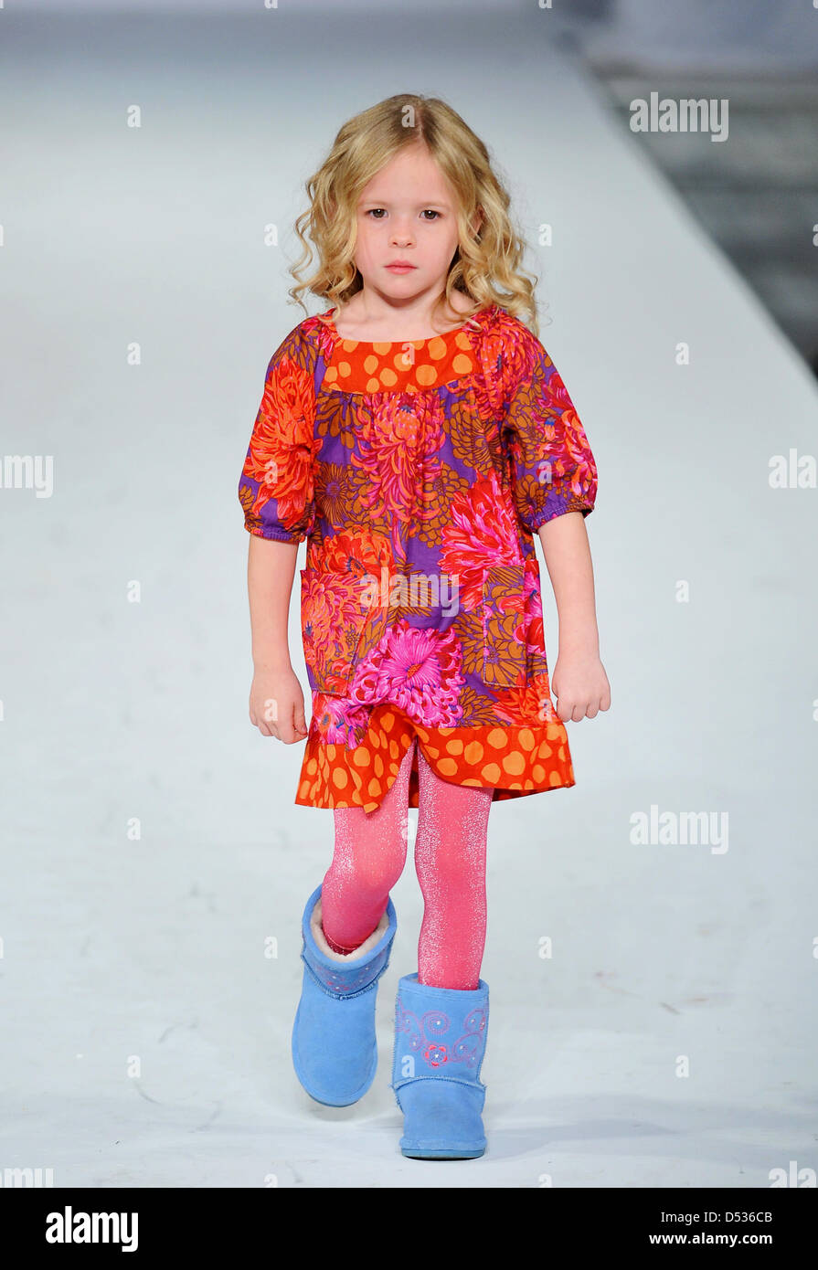 Los Angeles - March 13: A child model walks the runway at the Frankie ...