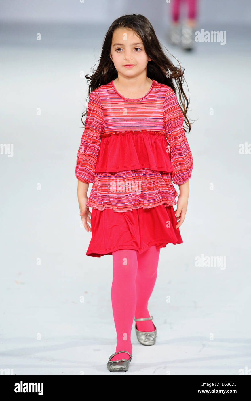 Los Angeles - March 13: A child model walks the runway at the Frankie ...