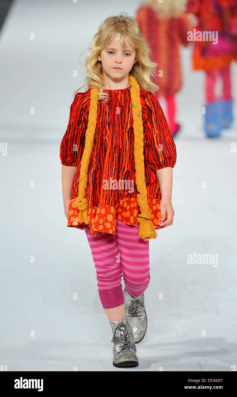 Los Angeles - March 13: A child model walks the runway at the Frankie ...