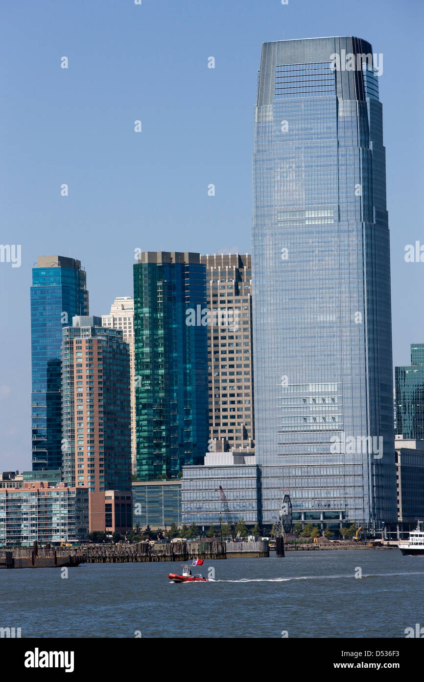 The Colgate Center in New Jersey, viewed from New York Bay, New York ...