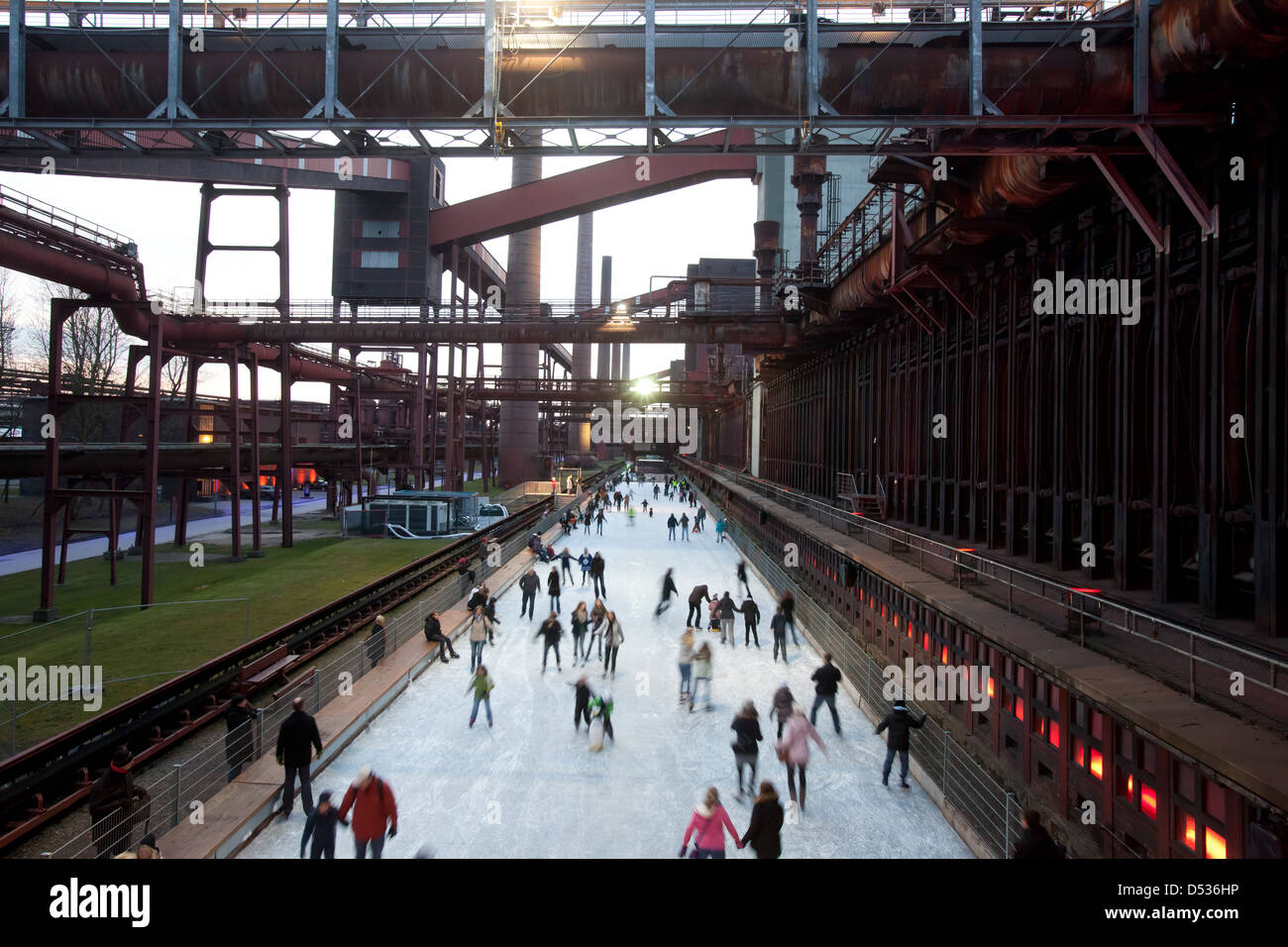 Essen, Germany, ice rink Zollverein in Essen Stock Photo - Alamy