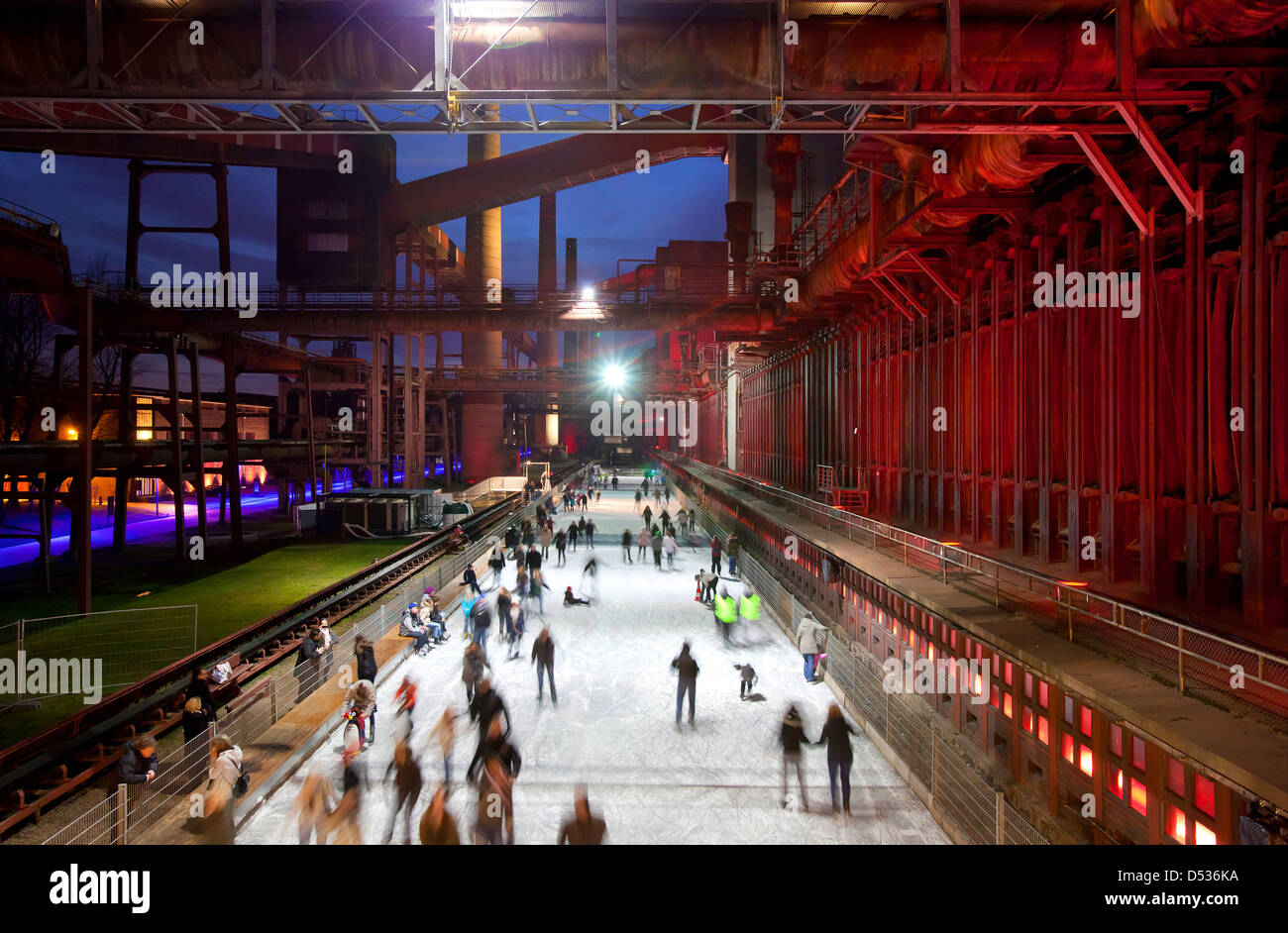 Essen, Germany, ice rink Zollverein in Essen Stock Photo - Alamy