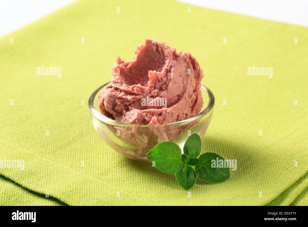Bowl of smooth liver pate Stock Photo - Alamy
