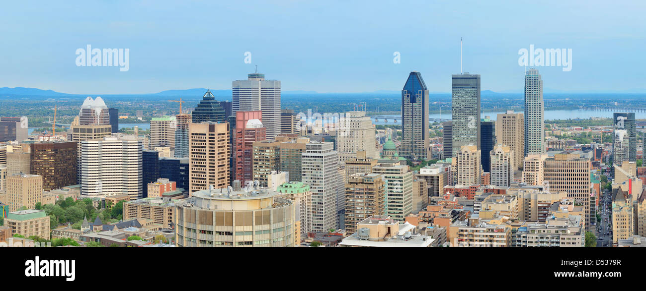 Montreal day view panorama from Mont Royal with city skyline Stock ...
