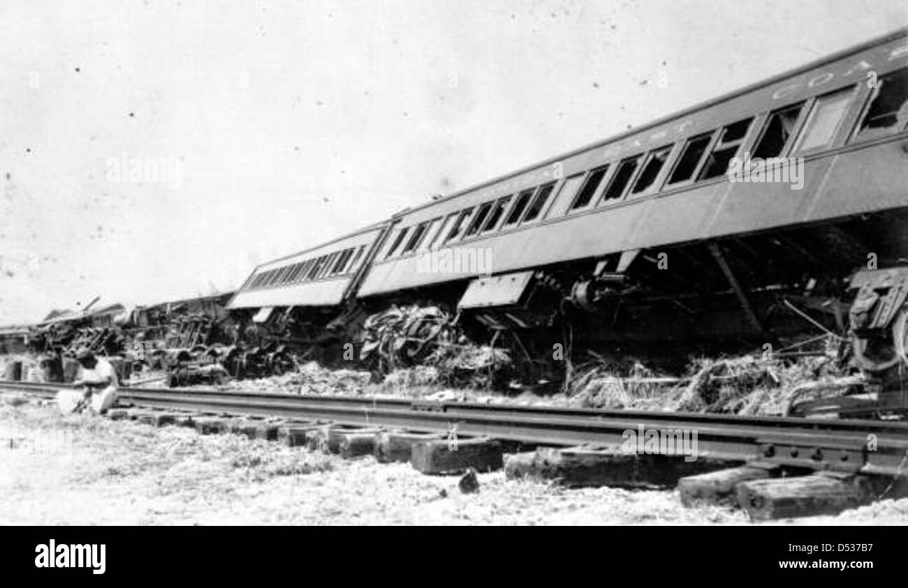 The remains of a rescue train at Upper Matecumbe Key, Islamorada ...