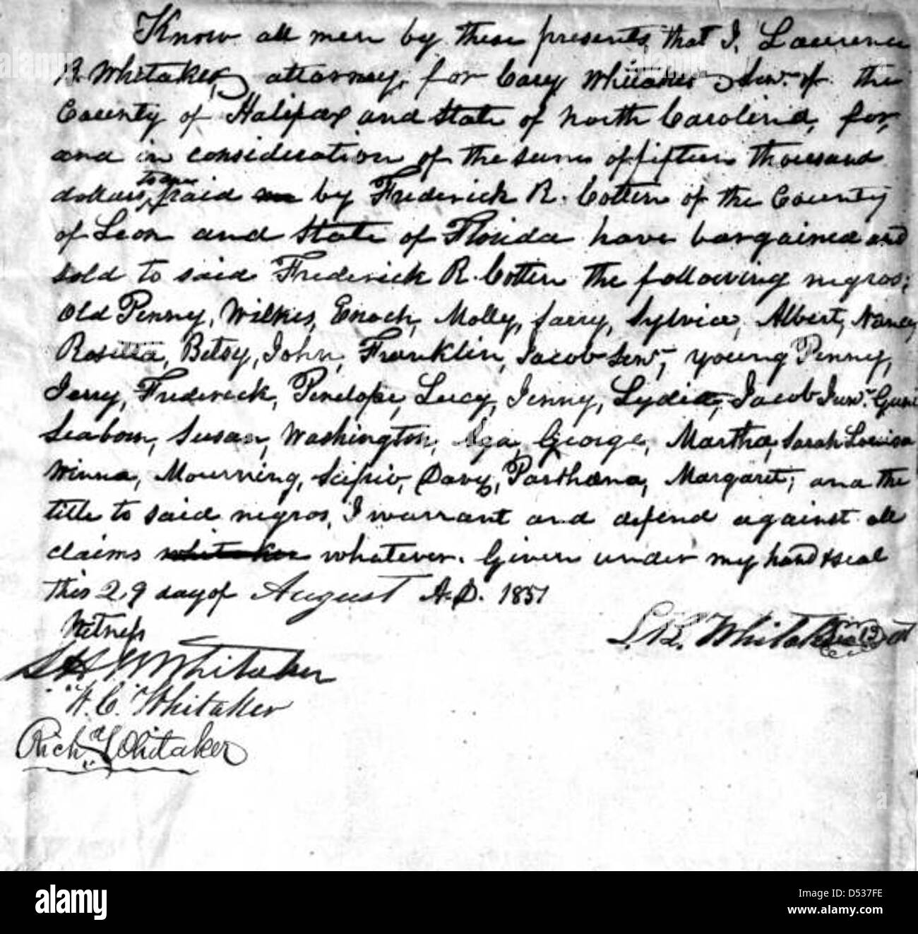 Slaverydocument hi-res stock photography and images - Alamy