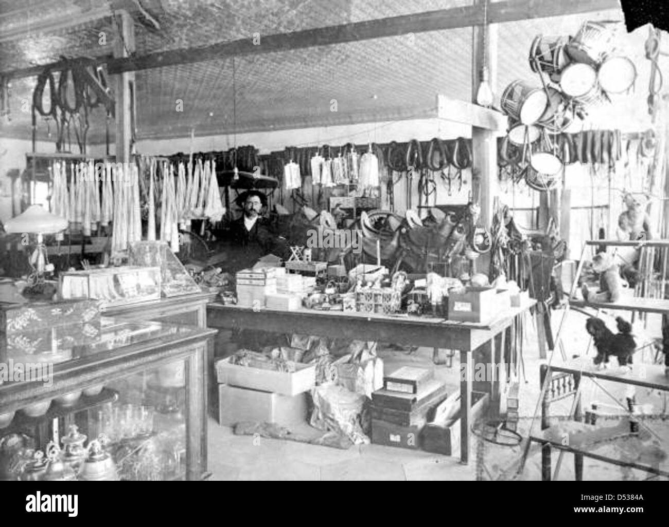 General merchandise store interior just before Christmas, Fort Meade ...