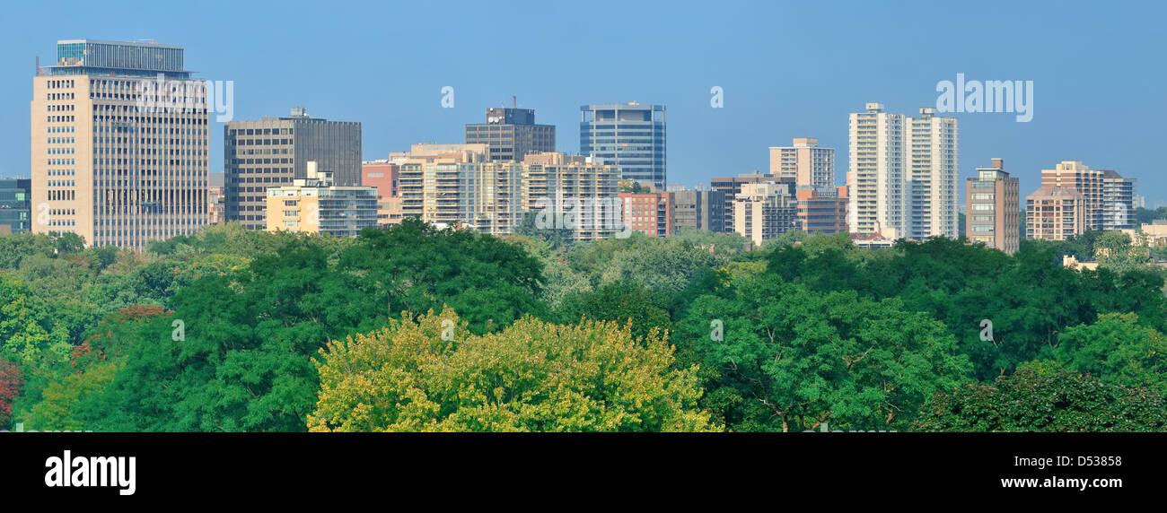 Toronto city skyline view with park and urban buildings panorama Stock ...