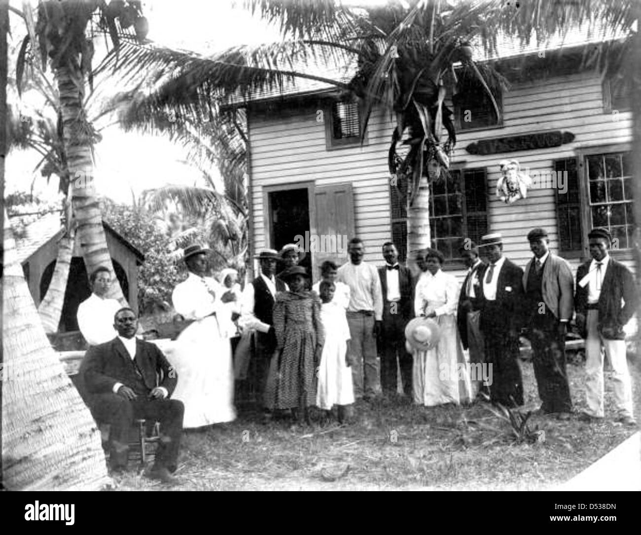 African American men and women in Coconut Grove, Miami, during Black ...