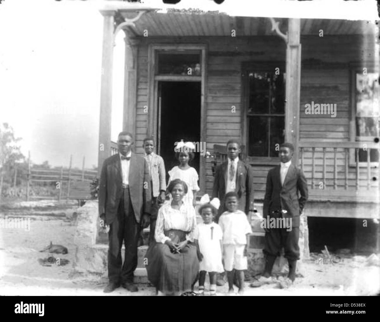 The Demps family outside their home Stock Photo - Alamy