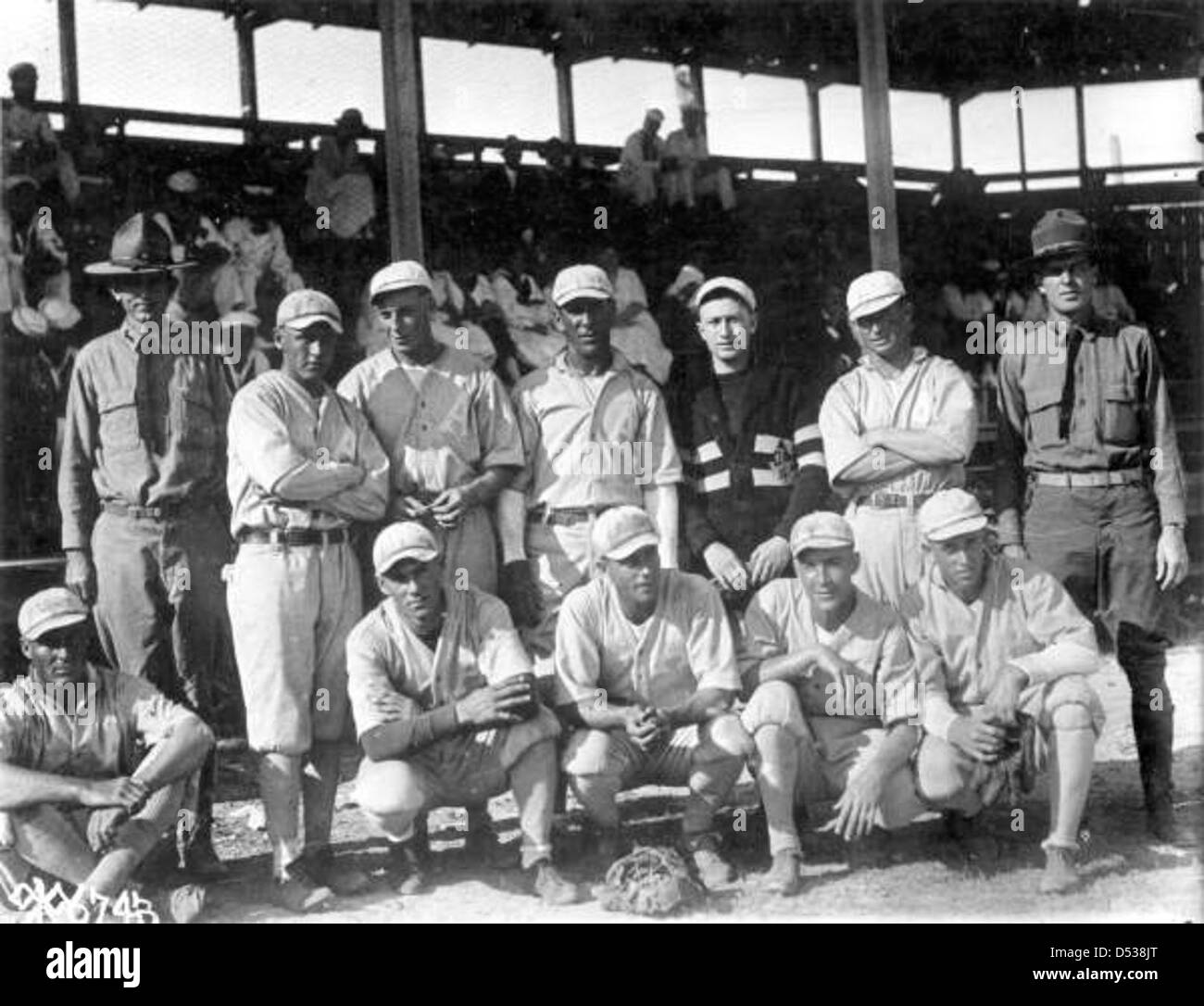 The U.S. Army baseball team in Key West, Florida, captured in a ...