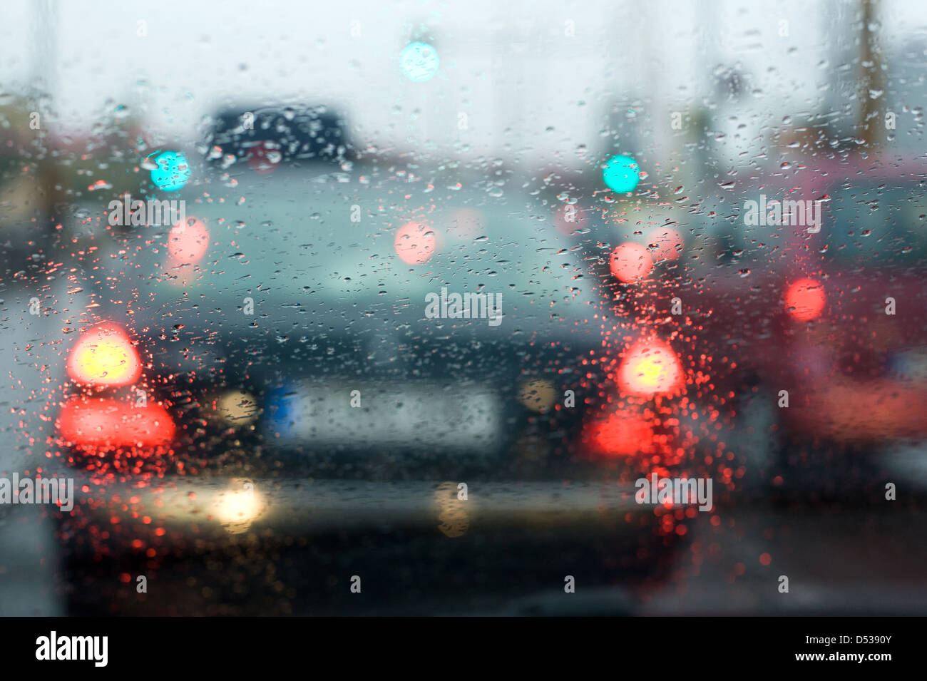 Berlin, Germany, view through a car window in the rain Stock Photo - Alamy
