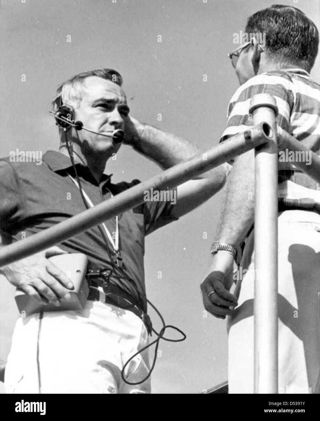 University of Florida football coach Ray Graves is seen testing a ...