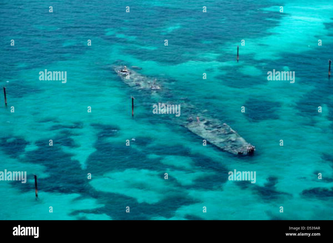 The Patricia Target wreck site, located west of Key West, is captured ...